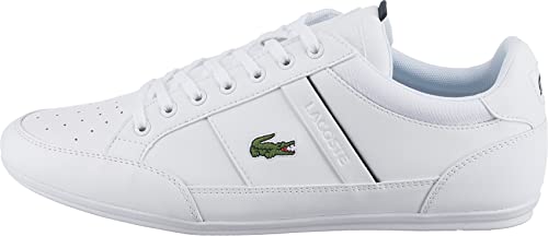 Lacoste Men's Trainers, Half Shoes, Wht Blk, 10.5 US