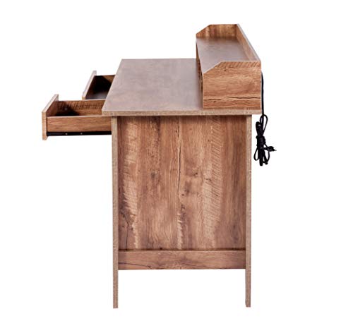 OneSpace Eleanor Executive Desk Classic Oak, 53βx58βx7β.