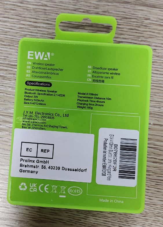EWA A109mini Bluetooth Speaker with bass Radiator, Enhanced Impactive Bass, Portable Loud Speaker, Perfect Travel Wireless Speaker for Home, Hiking and More (Gray)
