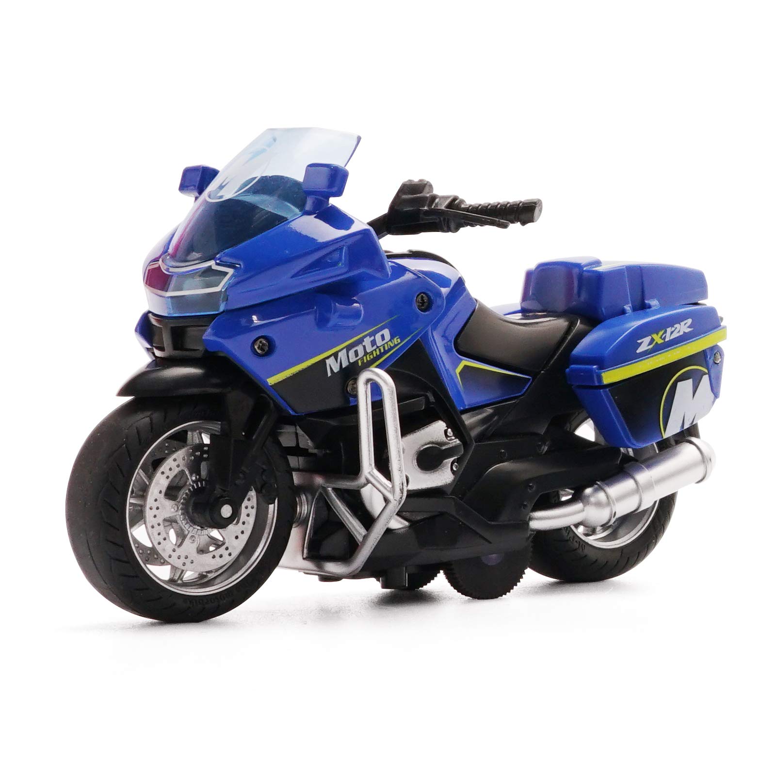 YA LE MING Die-Casting Motorcycle Toys,with Light and Music Toys Motorcycle Model, Toy Motorcycle for Kids 3-9 (Yellow)
