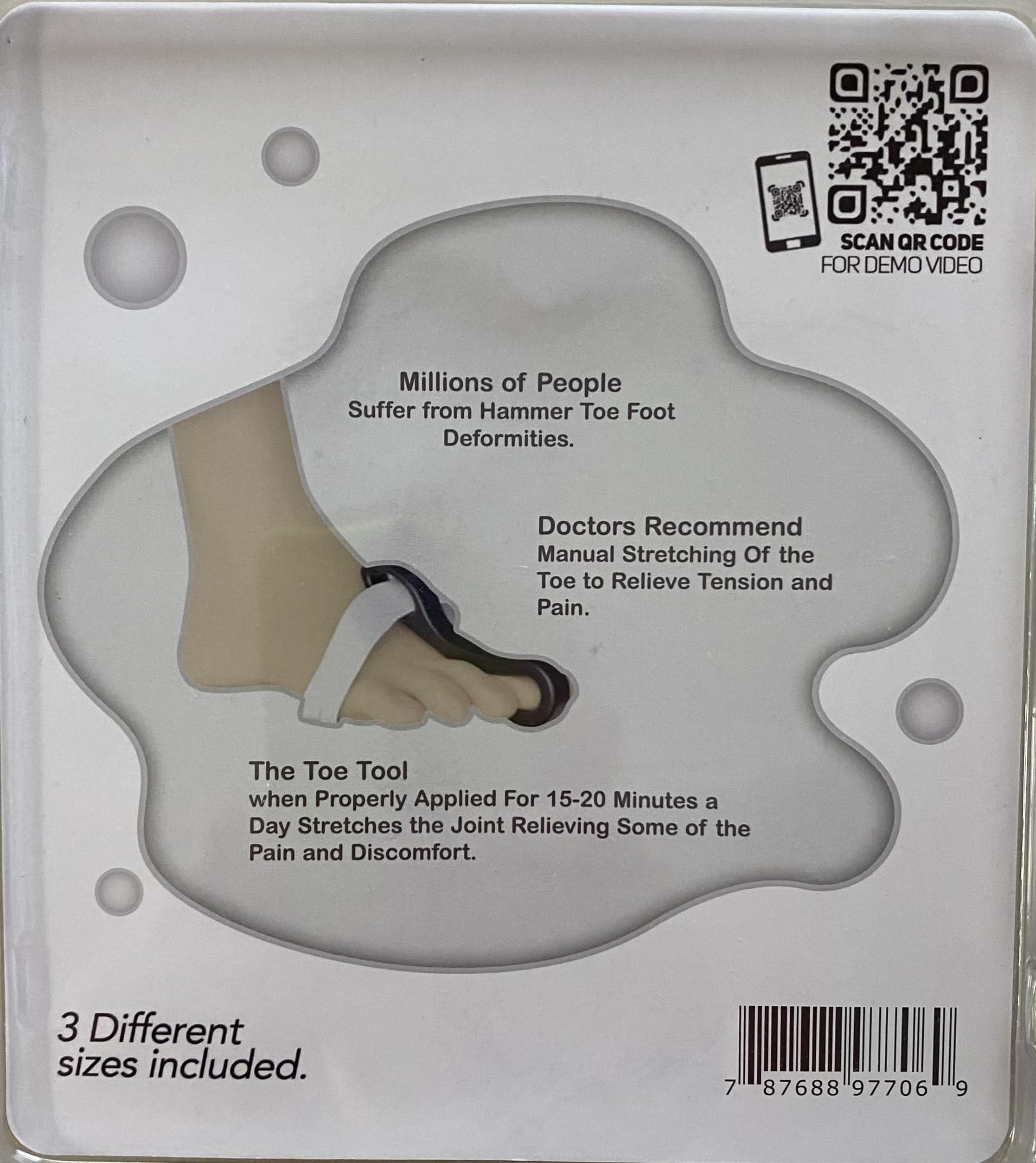 DOOLEY CREATIONS Hammer Toe Helper For Men & Women Fix Hammertoe Splints for Straightening Curled Bent crooked toes, comes with 3 different sizes, Toe Straightener