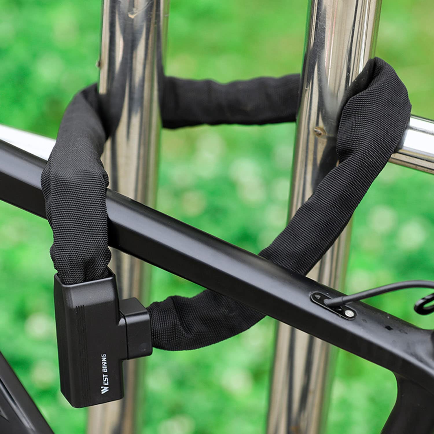 Chain Lock, Bike Lock Chain, Bike Lock Cable, 3.3ft Motorcycle Chain Locks Heavy Duty Bike Chain Locks Security Chain with 2 Key 6.6mm Thick Cut Proof Bicycle Chain Lock for Moped, Scooter, Gates