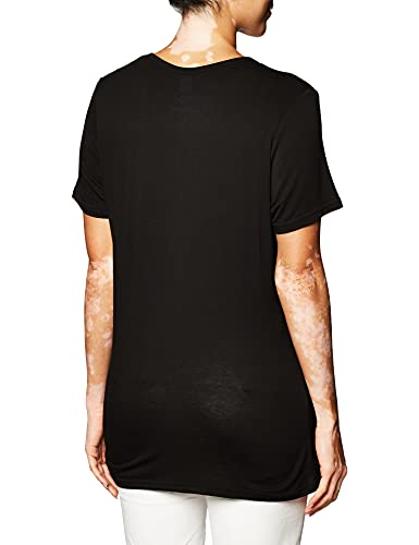 WonderWink Women's Silky Short Sleeve Tee, Black, Large