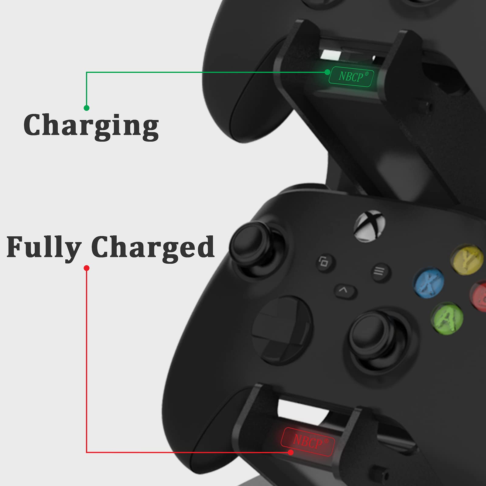 Controller Charger Dock for Xbox Series X|S, Fast-Speed Dual Charging Station/Headset Controller Stand- Included 2x850 mAh Rechargeable Battery Packs (Black)