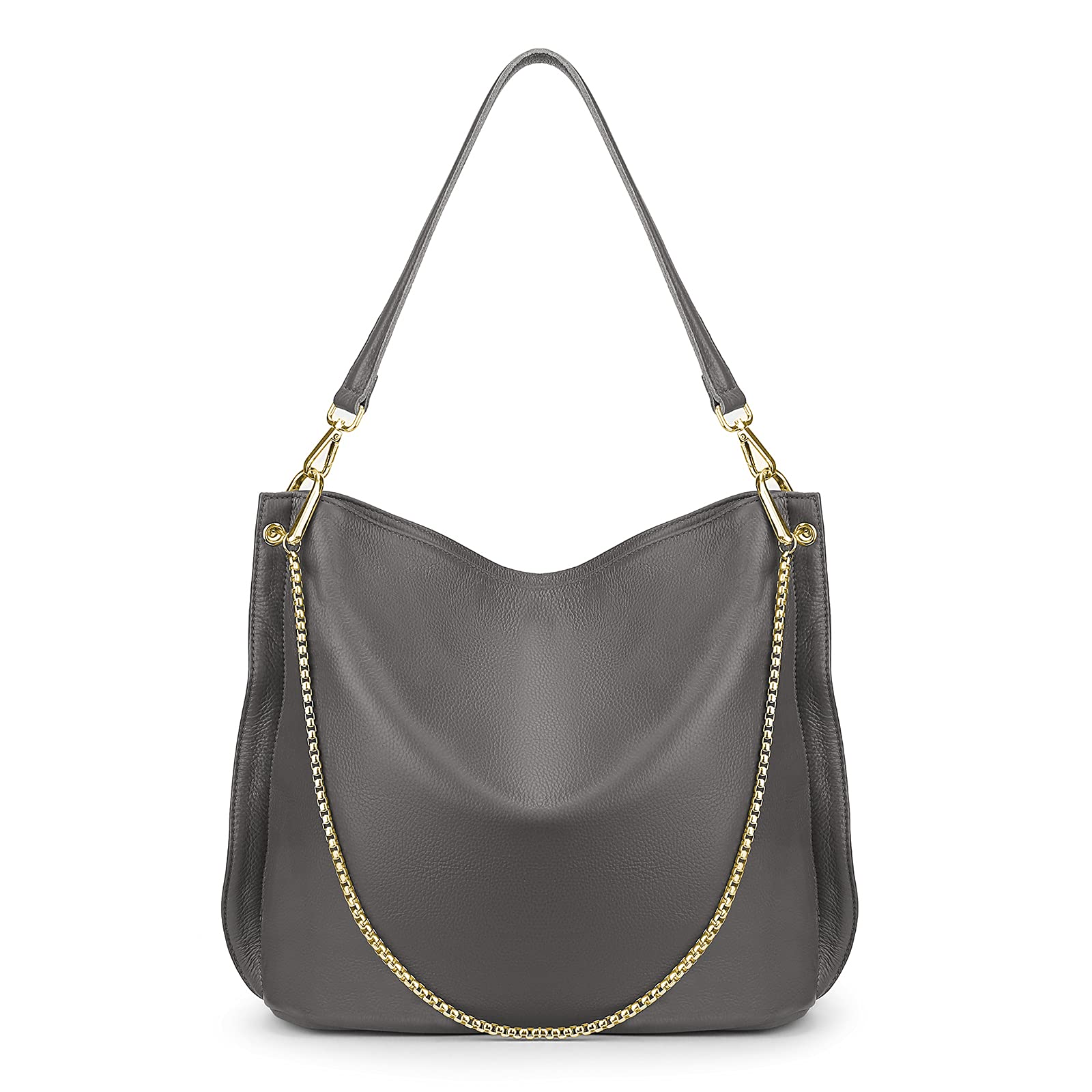 YALUXE Genuine Leather Shoulder Bag Stylish Womens Crossbody Travel Fashion Chain