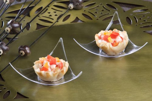 EMI Yoshi Koyal Aster Dish, 2.5 by 3-Inch, Clear, Set of 200