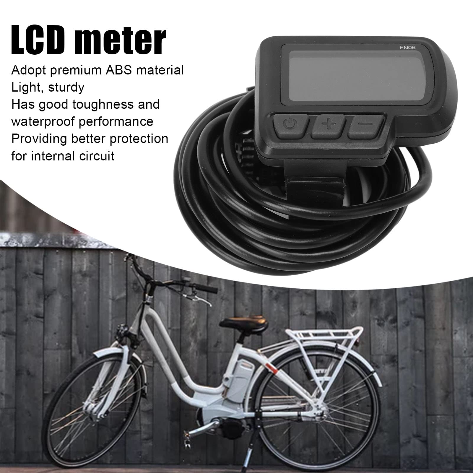 Electric Bike Motor Controller Kit, 500W 750W Waterproof Sine Wave Motor Controller Self Learning 3 Mode 24V 36V 48V LCD Meter for Folding Vehicle for Cyclists