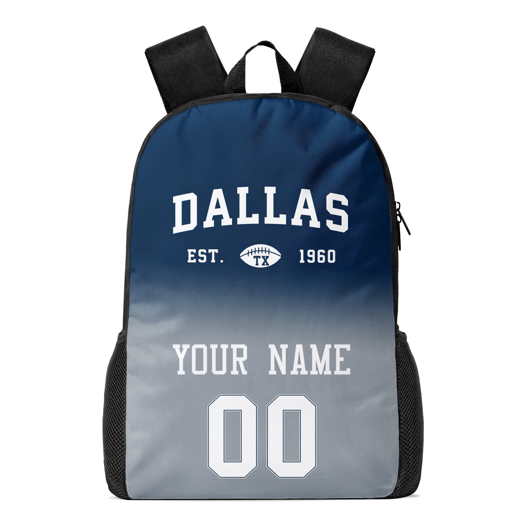 Dallas Custom Backpack with Name and Number Backpack for Men Women Gifts
