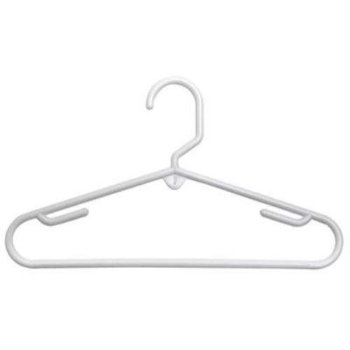 Tamor Plastics Corp. 6808/10WH.14 Cheerful Tubular Plastic Clothes Hanger (Pack of 10)