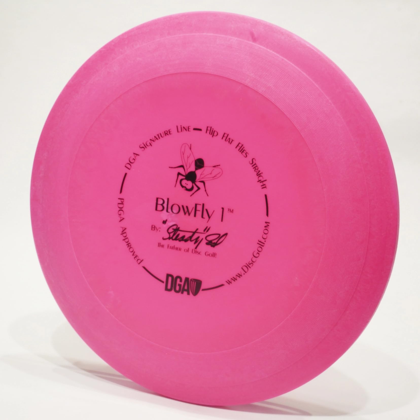 DGA Blowfly I (Signature Line) Gummy/Flexible Putter & Approach Golf Disc, Pick Weight/Color [Stamp & Exact Color May Vary] Pink 170-172 Grams