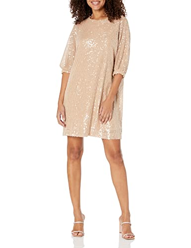Trina Turk Women's Sequin t Shirt Dress, Almondine