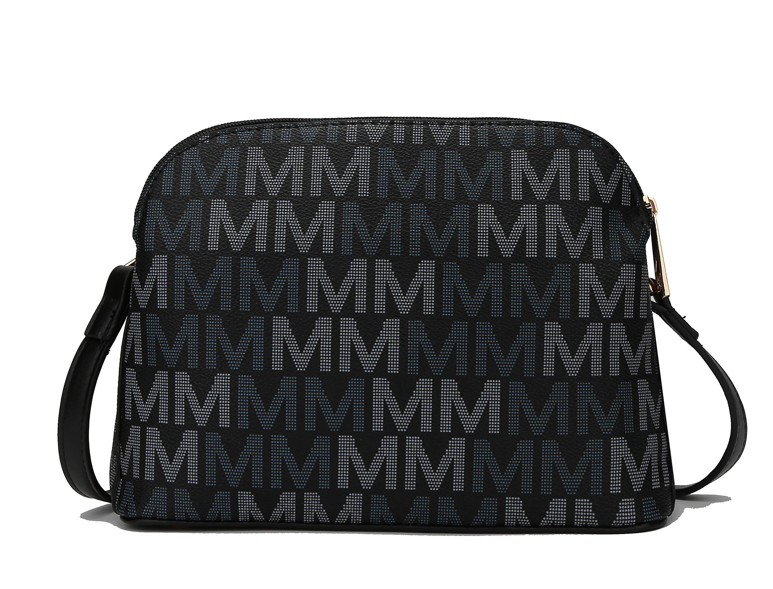 MKF Crossbody bag for women - Removable Adjustable Strap - Vegan leather Crossover Designer messenger Purse Black