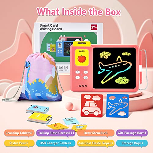 Learning Toys Gifts for Toddlers Girls 3 4 5 6 Year Olds, Talking Flash Cards Writing Tablet 222 Sight Words, Speech Therapy Sensory Autism Toys Educational LCD Drawing Doodle Board