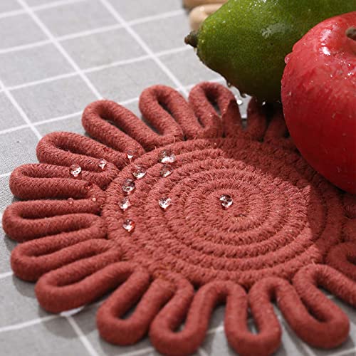 Trivets for Hot Dishes,Potholders for Kitchen,Hot Pads Hot Mats or Trivets for Hot Pots and Pans,Table Decorations,Set of 3, 100% Cotton,7.5"(Lace)