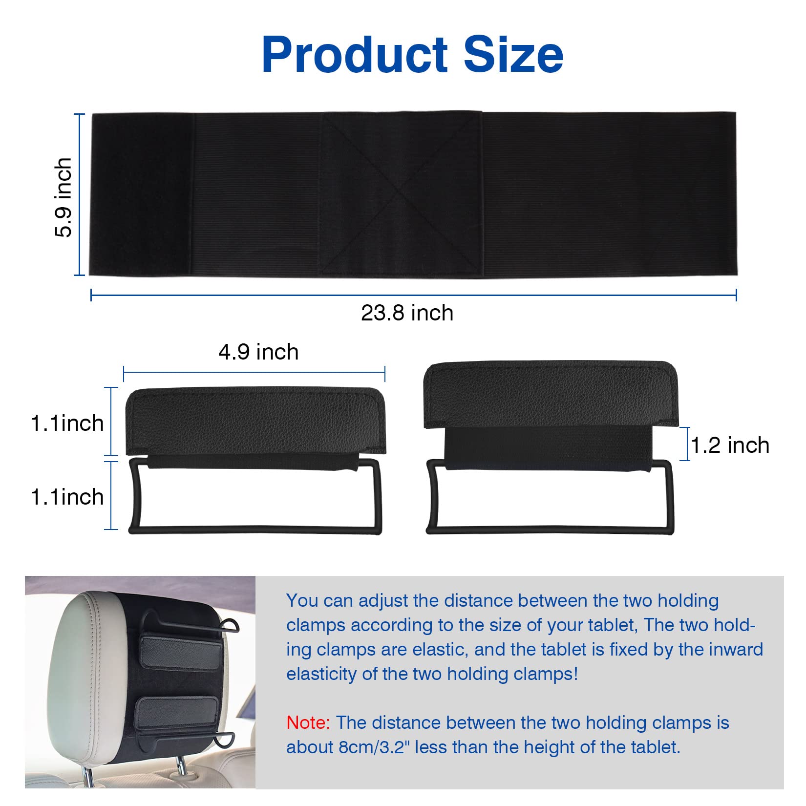 FANGOR ๐ฎ๐ฌ๐ฎ๐ฏ ๐จ๐ฝ๐ด๐ฟ๐ฎ๐ฑ๐ฒ๐ฑ 2 Pack Tablet Holder for Car, Compatible with 7-9" Kids Tablet/Kindle Fire Hd with a Protective case and 10-12.9โ iPad Pro Air/Other Tablets