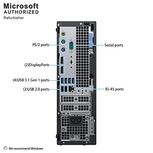 DELL Optiplex 7060 | Intel 8th Gen i5-8500 (6 Core) | 16GB 2666MHz DDR4 | 256GB Solid State Drive SSD | Win 10 Pro | Small Form Factor (Renewed)']