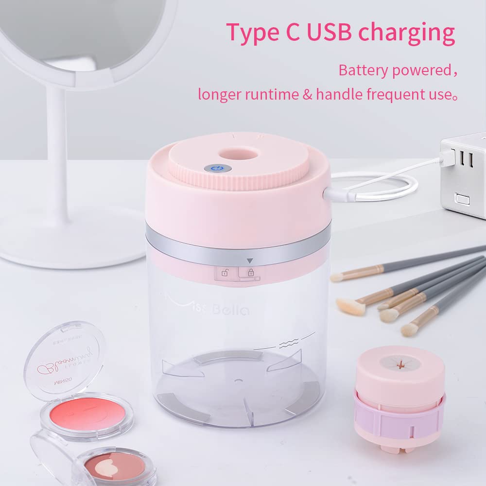 Electric Makeup Brush Cleaner Dryer Machine, USB Charging Automatic Cosmetics Brushes Cleaning Drying Machine for Almost All Size Make up Brushes