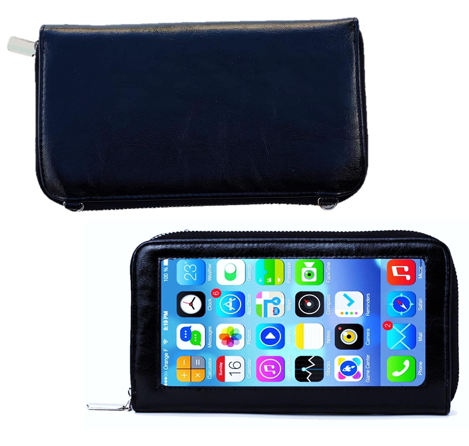Small Crossbody Bag Touch Screen Phone Bag Shoulder Handbag Wallets Purse for Women & Girls (#1 Black)