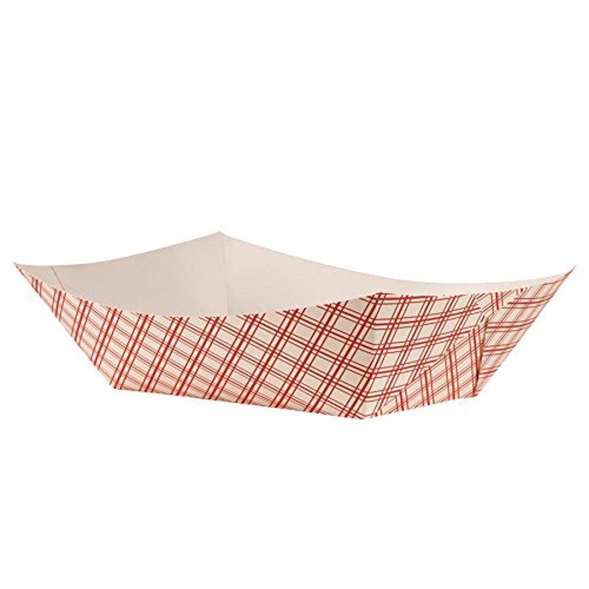 Empress EFT1000 Plaid Food Tray, 10 lb. Capacity, 12" Height, 9" Width, 11.125" Length, Red (Pack of 250)