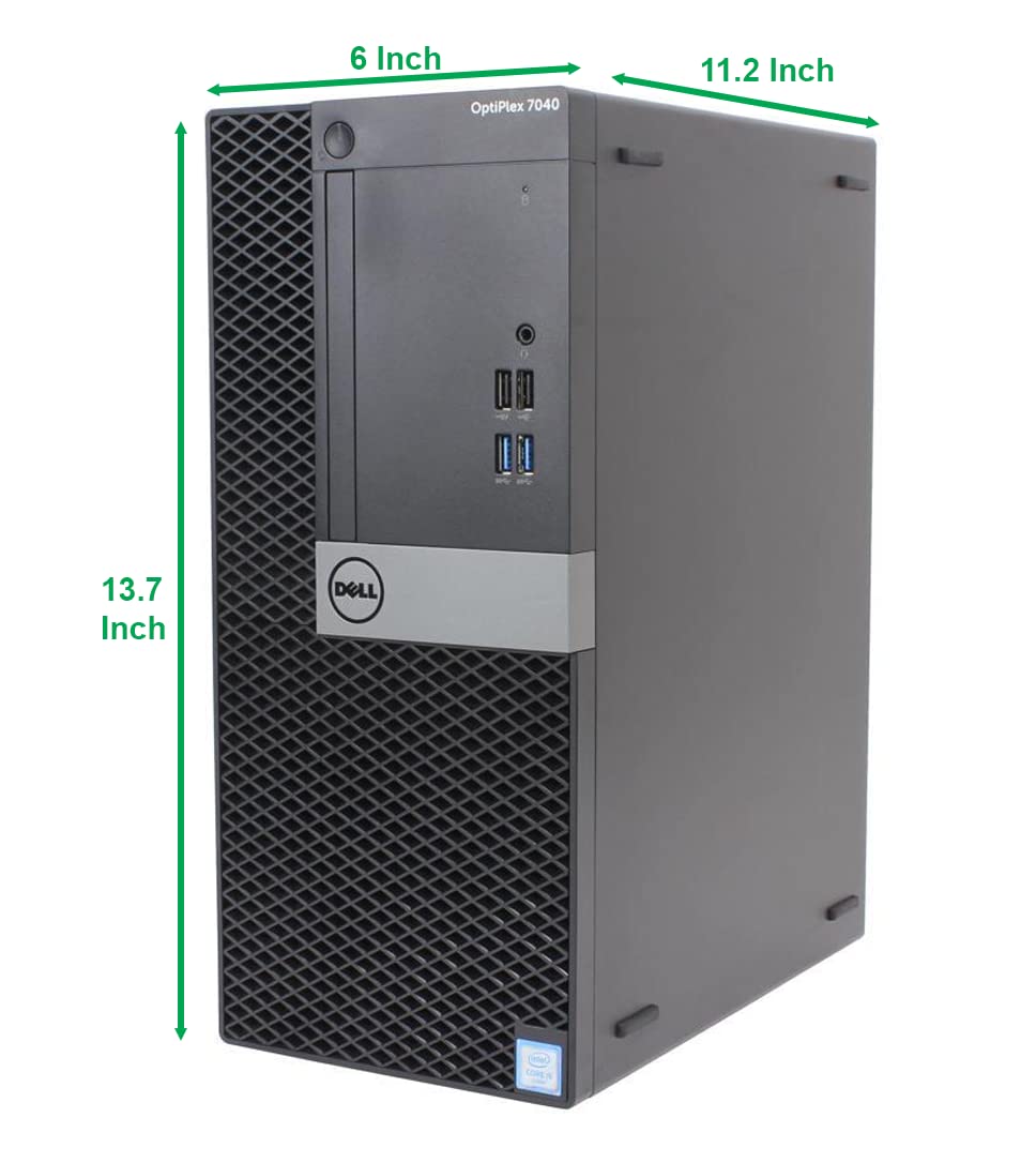 Dell OptiPlex 7040-T, Core i7-6700 3.4GHz, 8GB RAM, 512GB Solid State Drive, DVDRW, Windows 10 Pro 64bit (Renewed)