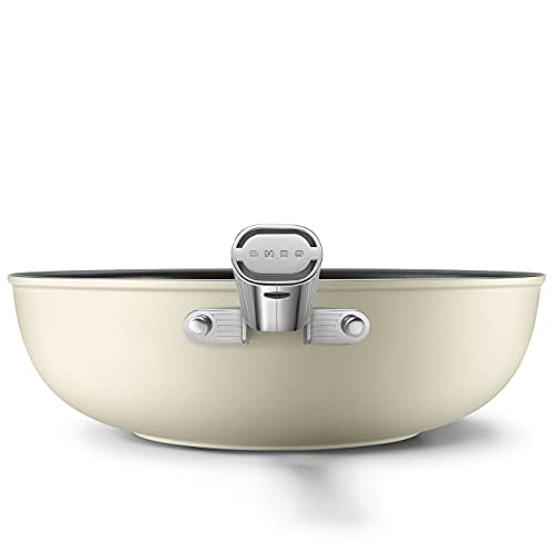 Smeg Cookware Cream 12-Inch Wok