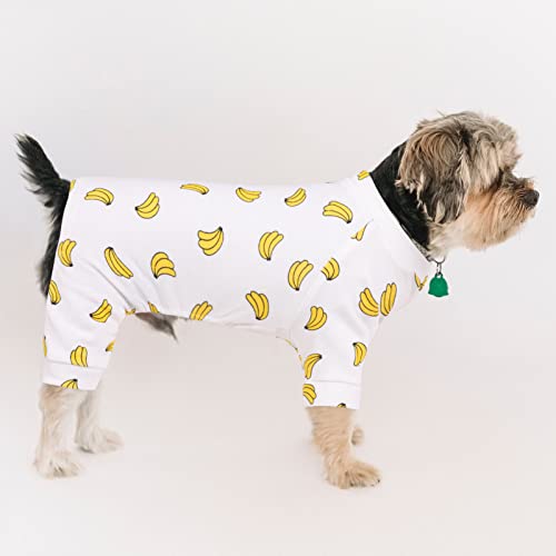 LETSQK 4-Pack Dog Pajamas Puppy Cute Clothes Adorable Puppy Rompers Jumpsuits Cozy Soft Cotton Bodysuits Apparel for Small Dog and Cat (X-Large)