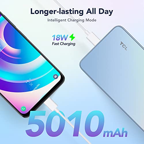 TCL 30 5G |2022|Cell Phone 5G Unlocked Smartphone, 4/128GB, 50MP Camera, 5010mAh, 6.7” FHD+ AMOLED Display, Android 12, US Verizon, Single-SIM, Dreamy Blue (NO Boost/Spectrum/Xfinity/Assurance)