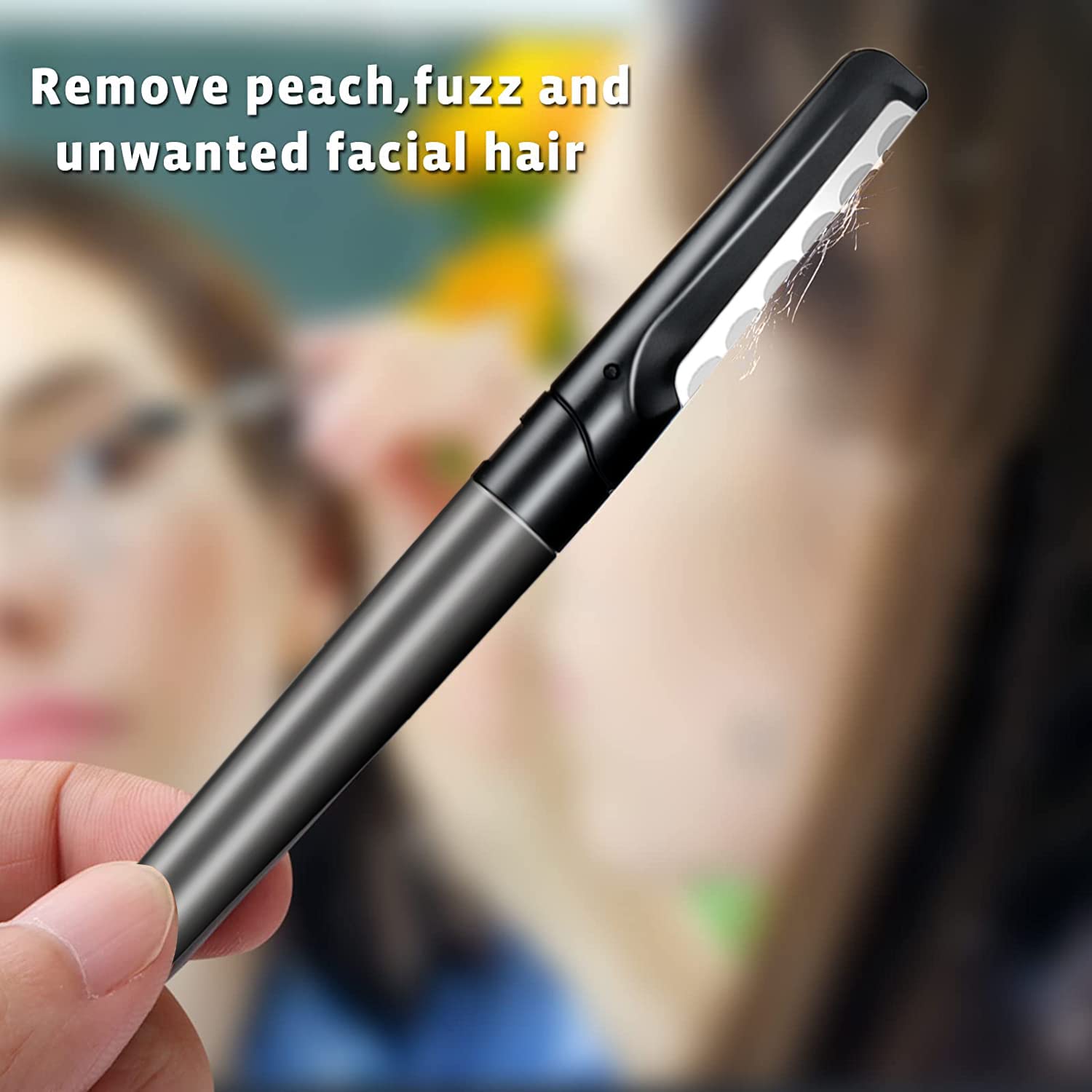 Face razor,Dermaplaning tool,sharp eyebrow trimmer,Metal eyebrow trimmer, unisex eyebrow tool with 6 replacement blades