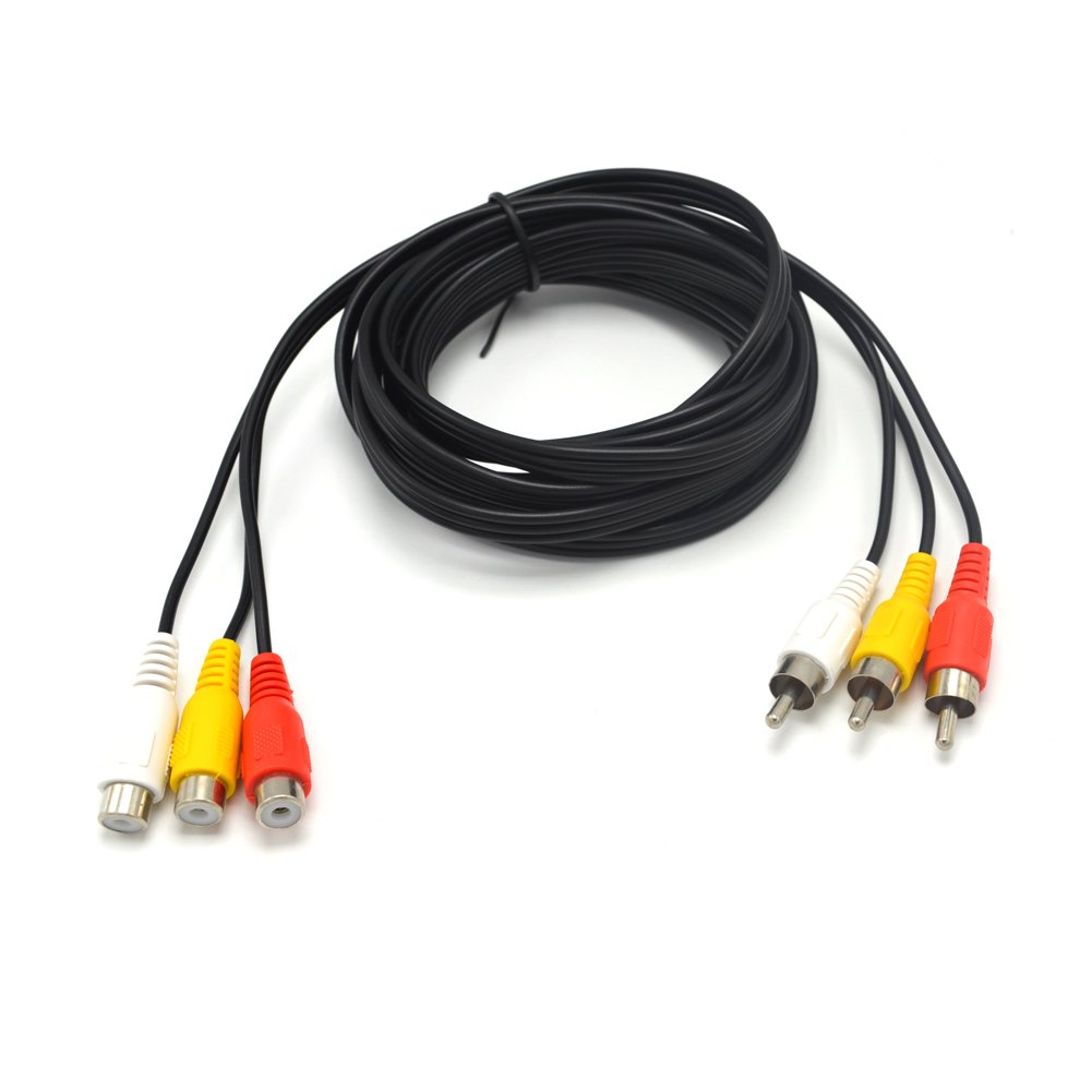 Padarsey® 10ft 3RCA Male to Female Audio Composite Extension Video Cable DVD