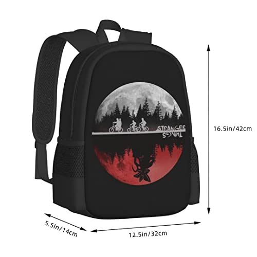 Jinke Stranger Laptop Backpack Lightweight Large Capacity Travel Laptop Backpack for Women Men Stranger Movie Fan Gift