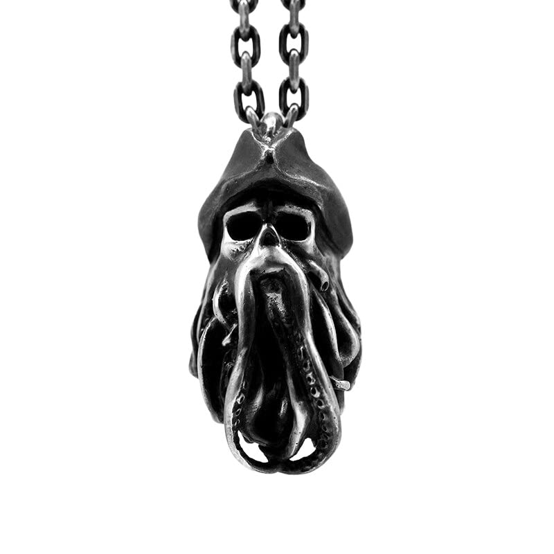 Vintage 316L Stainless Steel Octopus David Jones Pendant Pendant Men's Women's Necklace