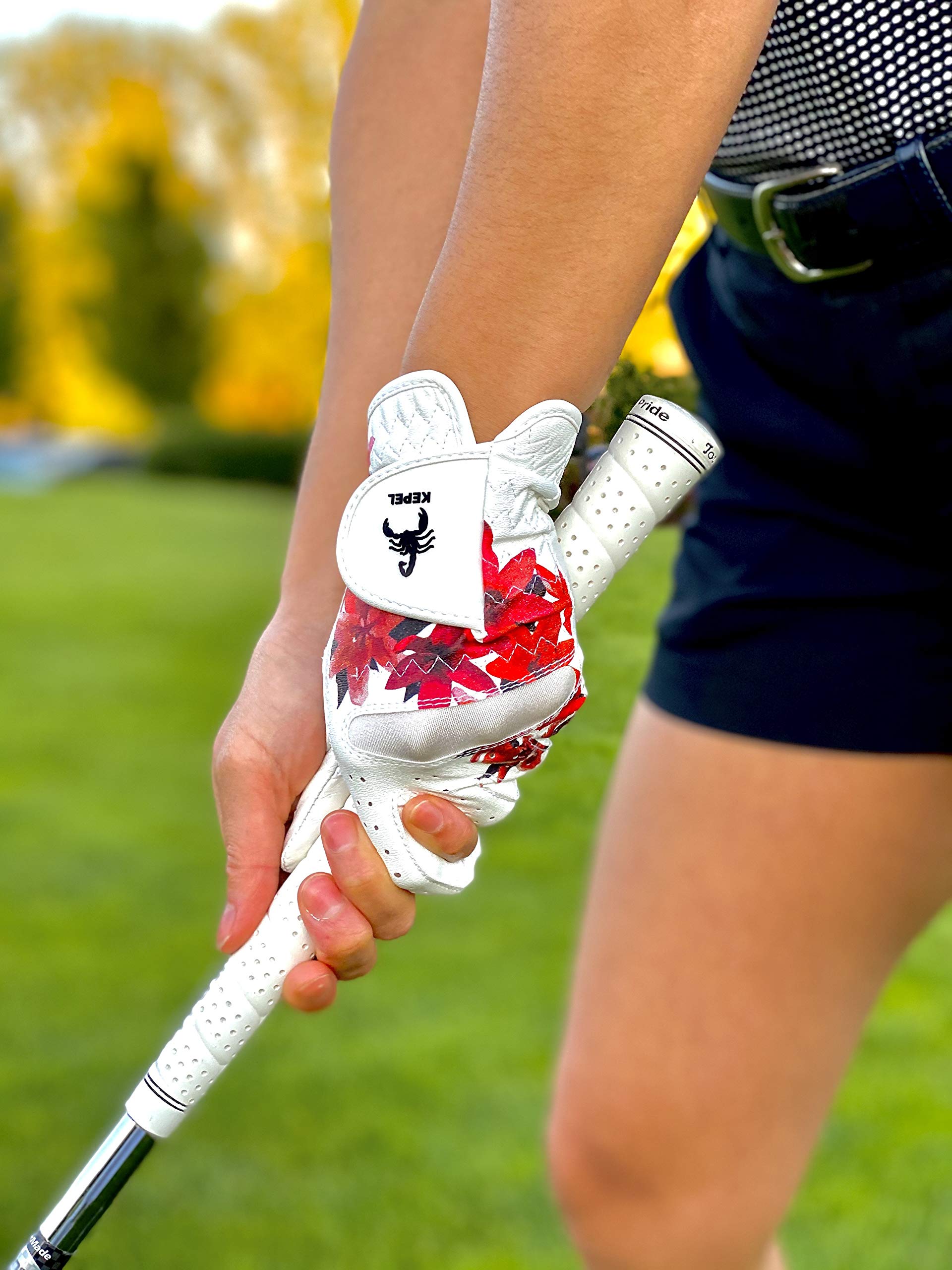 Colores Cabretta Leather Golf Glove by KEPEL (XL-Men, Right)