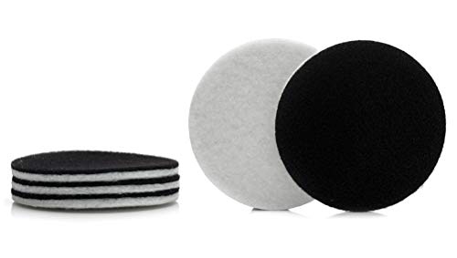 GLASS POLISH 11008 GP-PRO Felt Polishing Pads for Polishing Glass, Plastic, Metal, Marble - Ø 5 inch - Pack of 5 Pads
