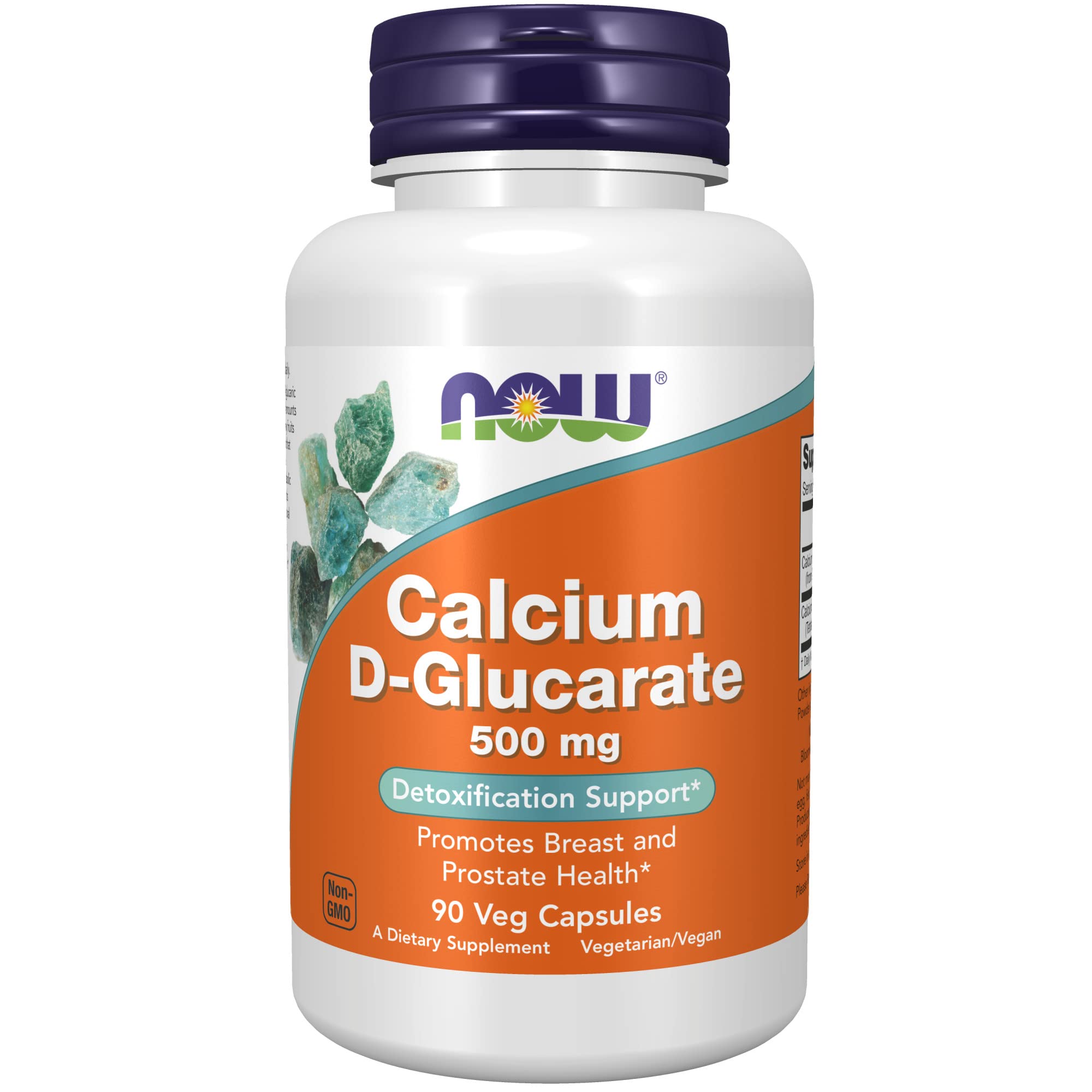 NOW Supplements, Calcium D-Glucarate 500 mg, Detoxification Support*, 90 Veg Capsules