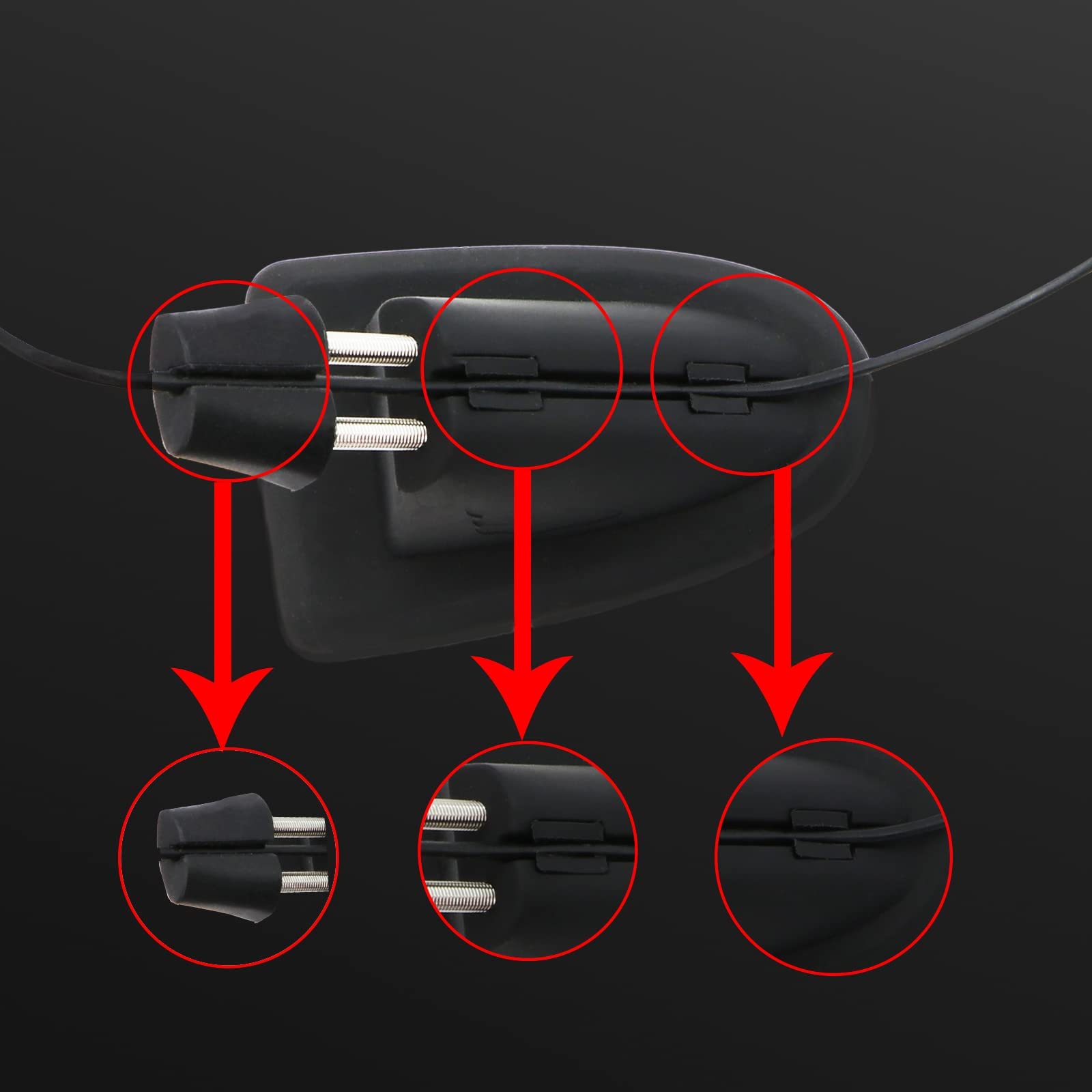 CHNFUWEI Gaming Mouse Bungee Mouse Wire Holder Flexible Adjustable Spring Heavy Non-Slip Rubber Feet Pc Mouse Cable Stand Esports Game Mouse Management Fixer for All Regular Corded Mouse