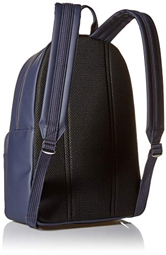 Lacoste mens Solid Large Zip Backpacks, Peacoat, One Size US