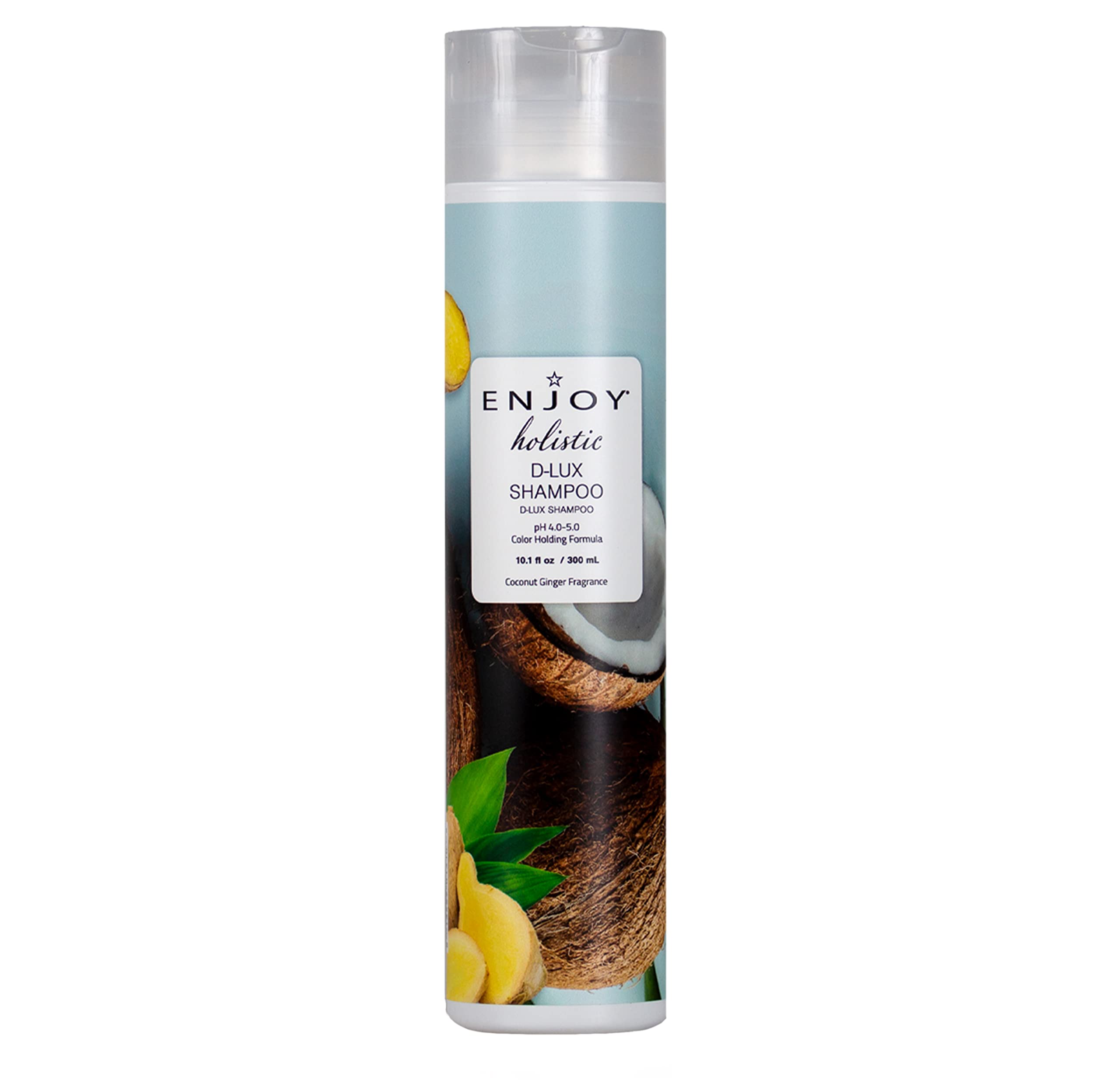 Enjoy Holistic D-Lux Shampoo, pH 4.0-5.0, For All Hair Types, Shampoo For Color Treated Hair, Shampoo for Men and Women, Curly Hair Shampoo - 10 Oz.