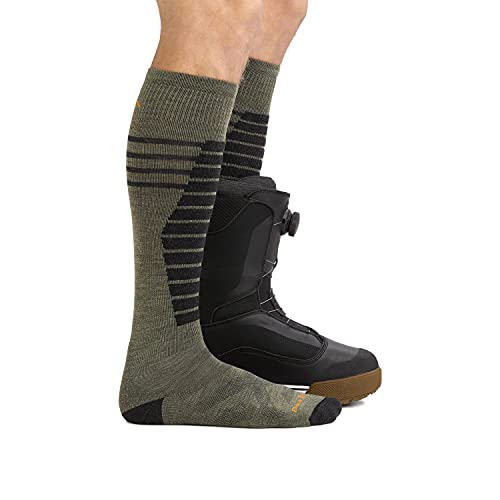Darn Tough Vermont Edge OTC Midweight with Cushion w/Padded Shin Cedar XL (US 12.5-14.5)