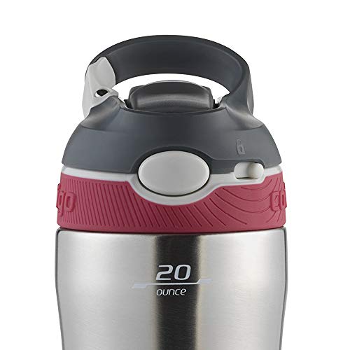 Contigo AUTOSPOUT Straw Ashland Chill Stainless Steel Water Bottle, 20 oz, Sangria