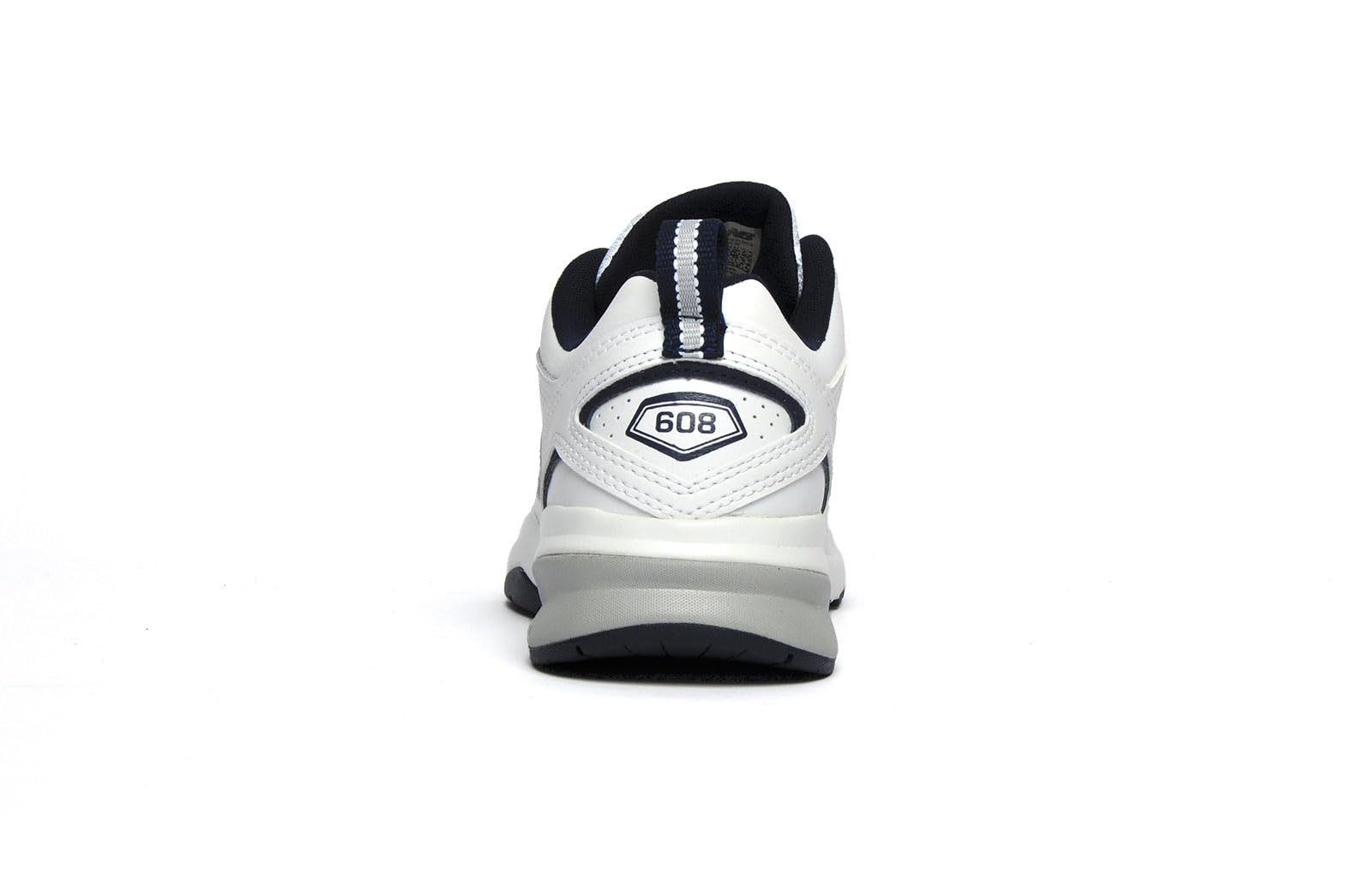 New Balance Men's 608 V5 Casual Comfort Cross Trainer, White/Navy, 10.5 Wide