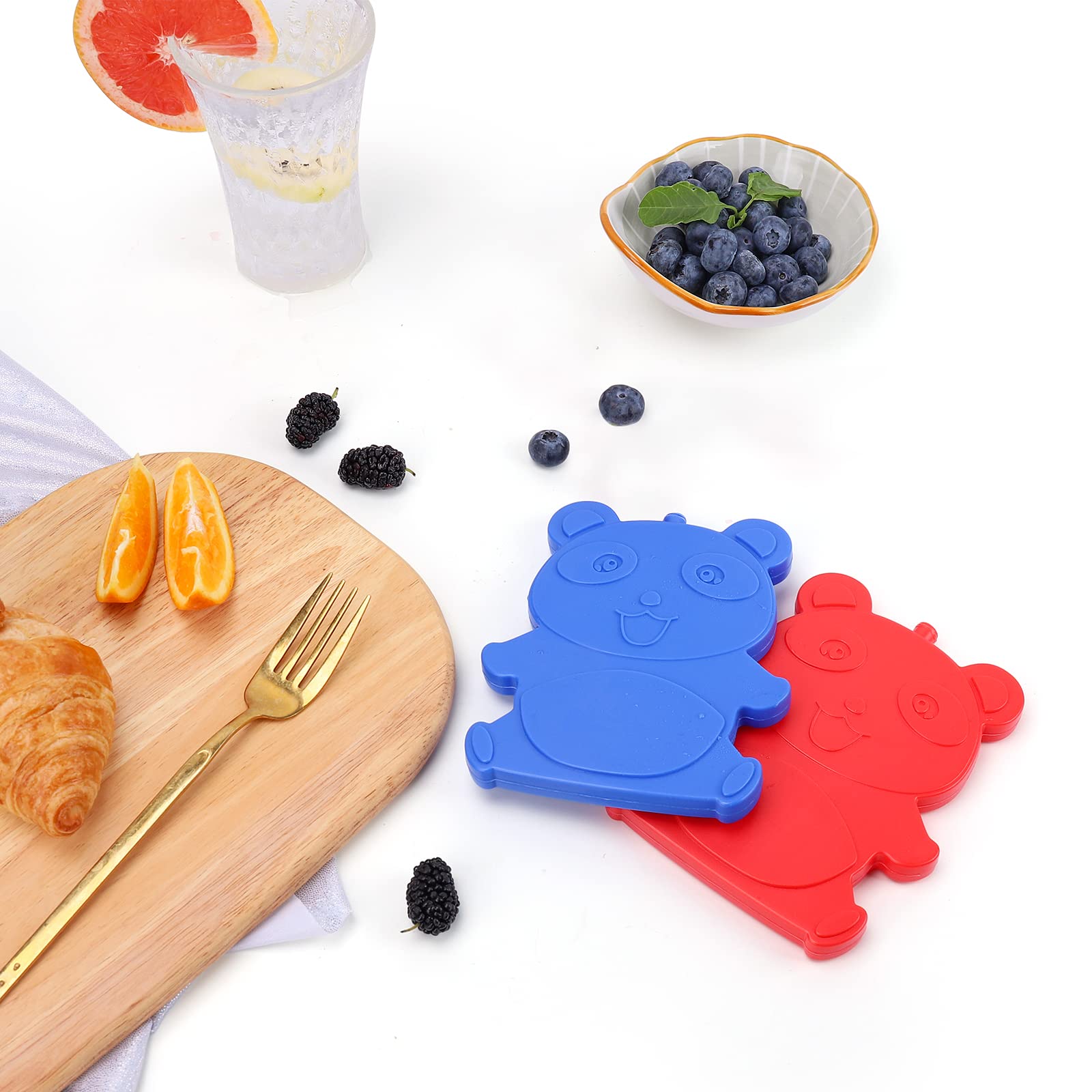 Cerbonny Lunch Box Ice Packs, 4-Piece Set, Adorable Fun Shapes, Slim Lightweight, Long Lasting, Safe Non-Toxic Plastic, Easy Clean, Quality Guaranteed