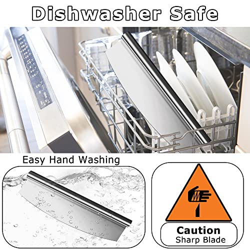 Pizza CutterĀ Rocker 14 inch Sharp Stainless Steel Slicer Knife with Protective Blade Cover for Kitchen Dishwasher Safe