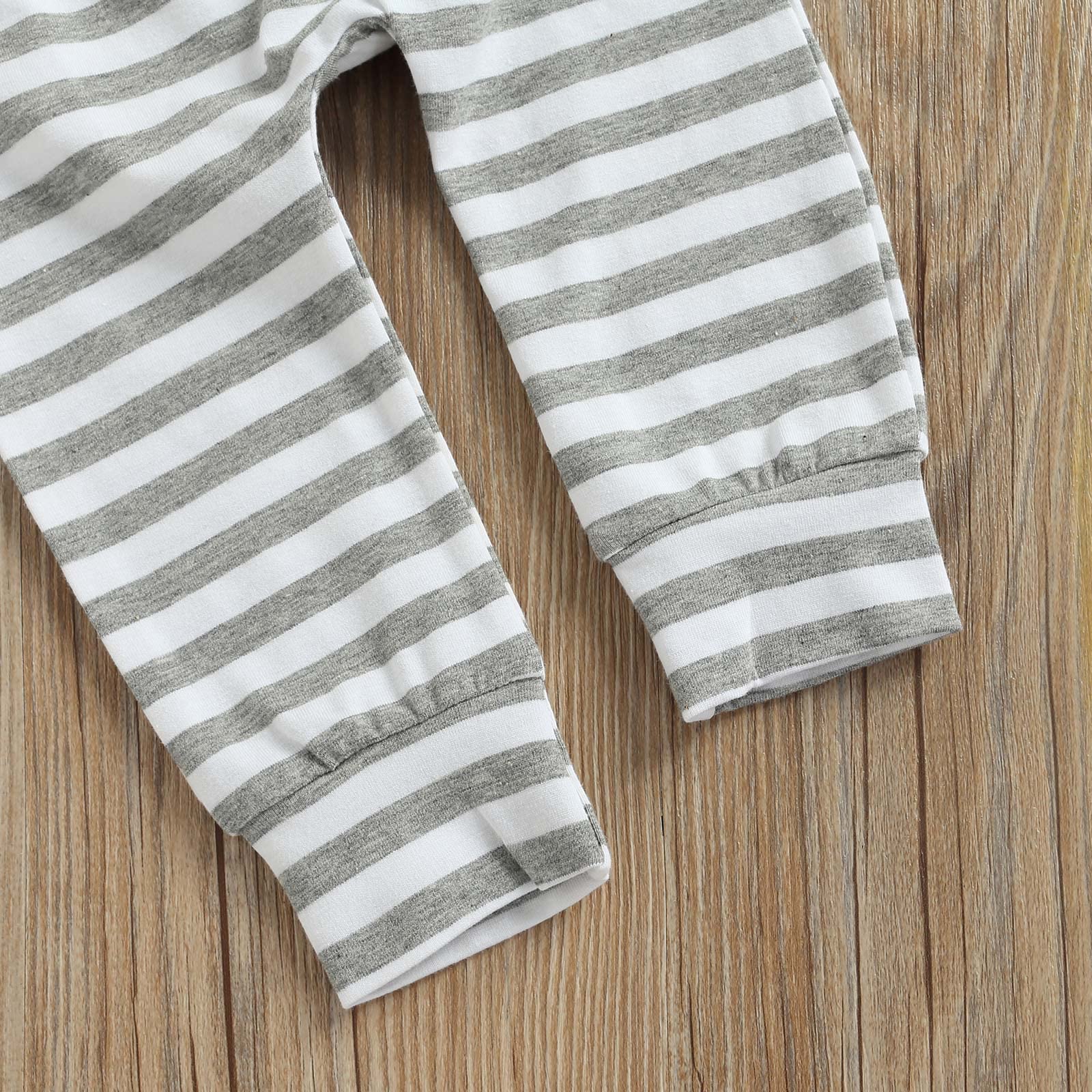 Newborn Baby Girls Boys Easter Outfits My 1st Easter Romper Bodysuit Stripe Bunny Pants Hat 3Pcs Clothes Set
