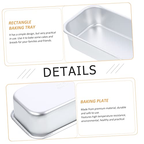 Hemoton 8pcs Aluminum Cake Pans Cupcake Baking Pan Non Stick Baking Sheet Loaf Baking Dish Stainless Steel Meatloaf Baking Pan Bread Baking Household Baking Plate Kitchen Supplies Toast