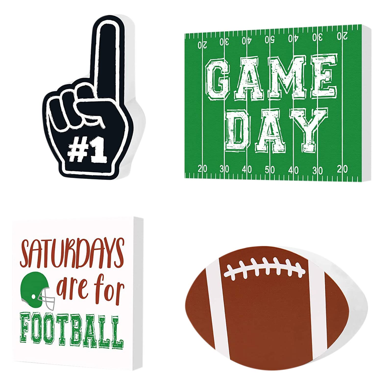 Club Party Home Decoration Bar Tray Decoration Layered Ball 4pc Sports Decoration Sports Event & Party Small Trays (Green, One Size)