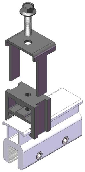 End Clamp MageClamp Rail-Less Solar Mounting Kit for Standing Seam Metal Roof Solar Panel Module Racking Installation
