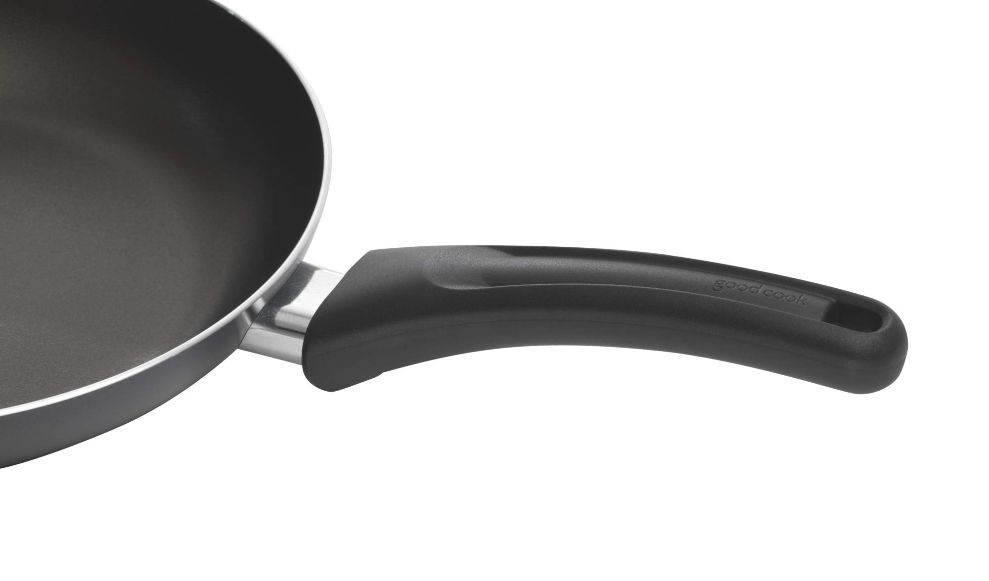 GoodCook Everyday Nonstick 11-Inch Stir Fry Pan, Deep Walled Skillet for Easy Mixing, Even-Heating Aluminum Wok, Ergonomic Handle, Charcoal Silicone Lacquer, Black Frying Pan