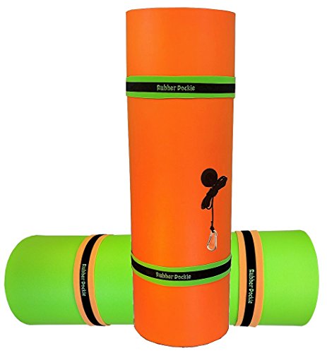 Rubber Dockie RD18OGT2 Floating Pad Foam Water Mat – 18 ft. x 6 ft., Green/Orange