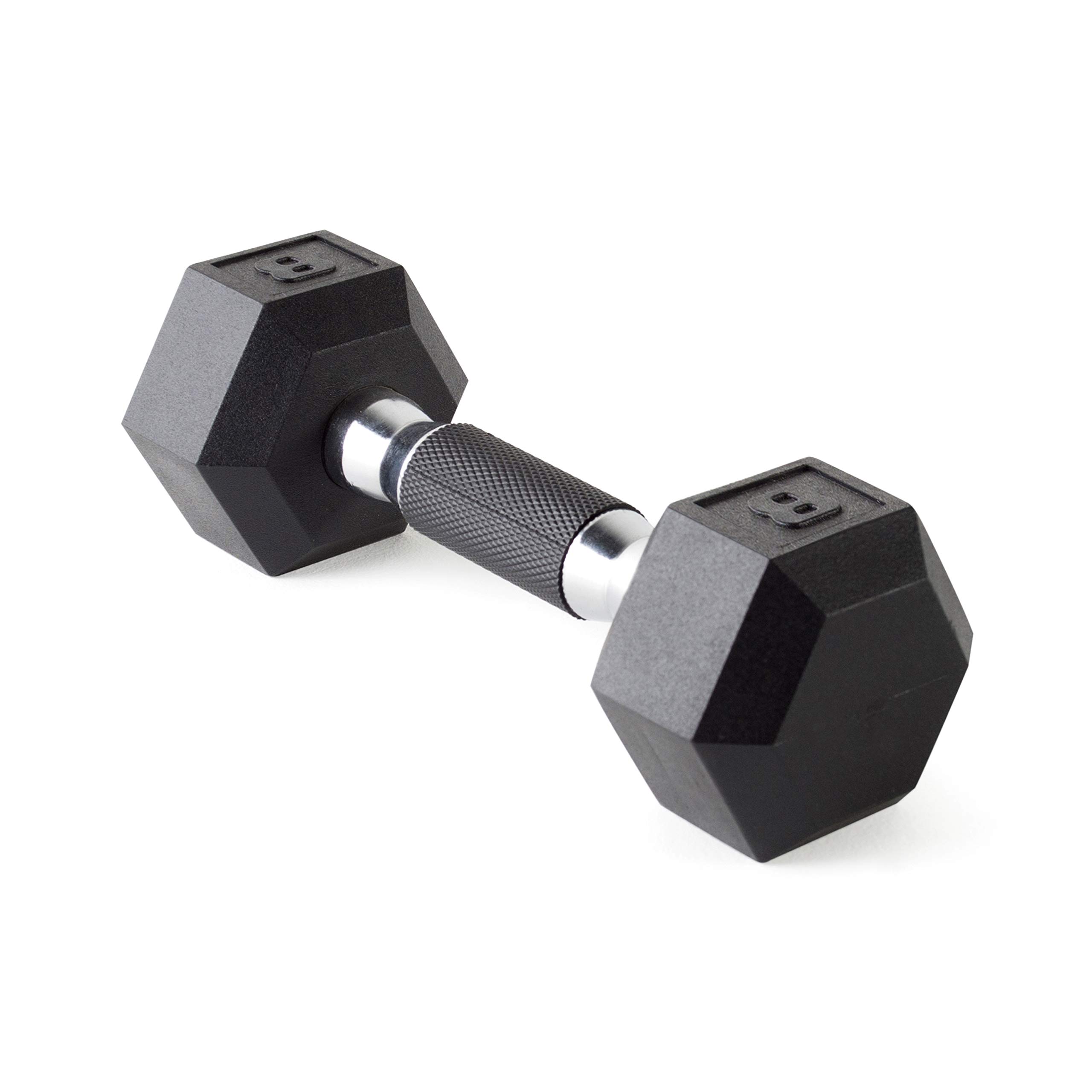 CAP Barbell Coated Dumbbell Weights with Padded Grip, 50-Pound