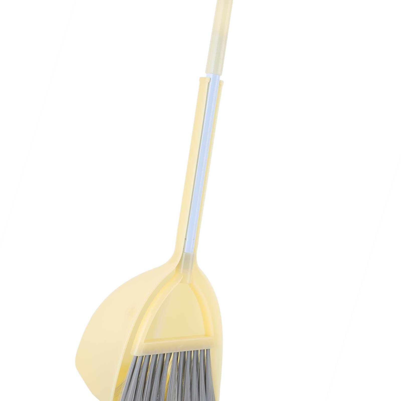 GLIDEDREAM Kids Dustpan Set Soft Fur Plastic Small Broom Dustpan for Baby Kids Toys Kindergarten (Yellow)